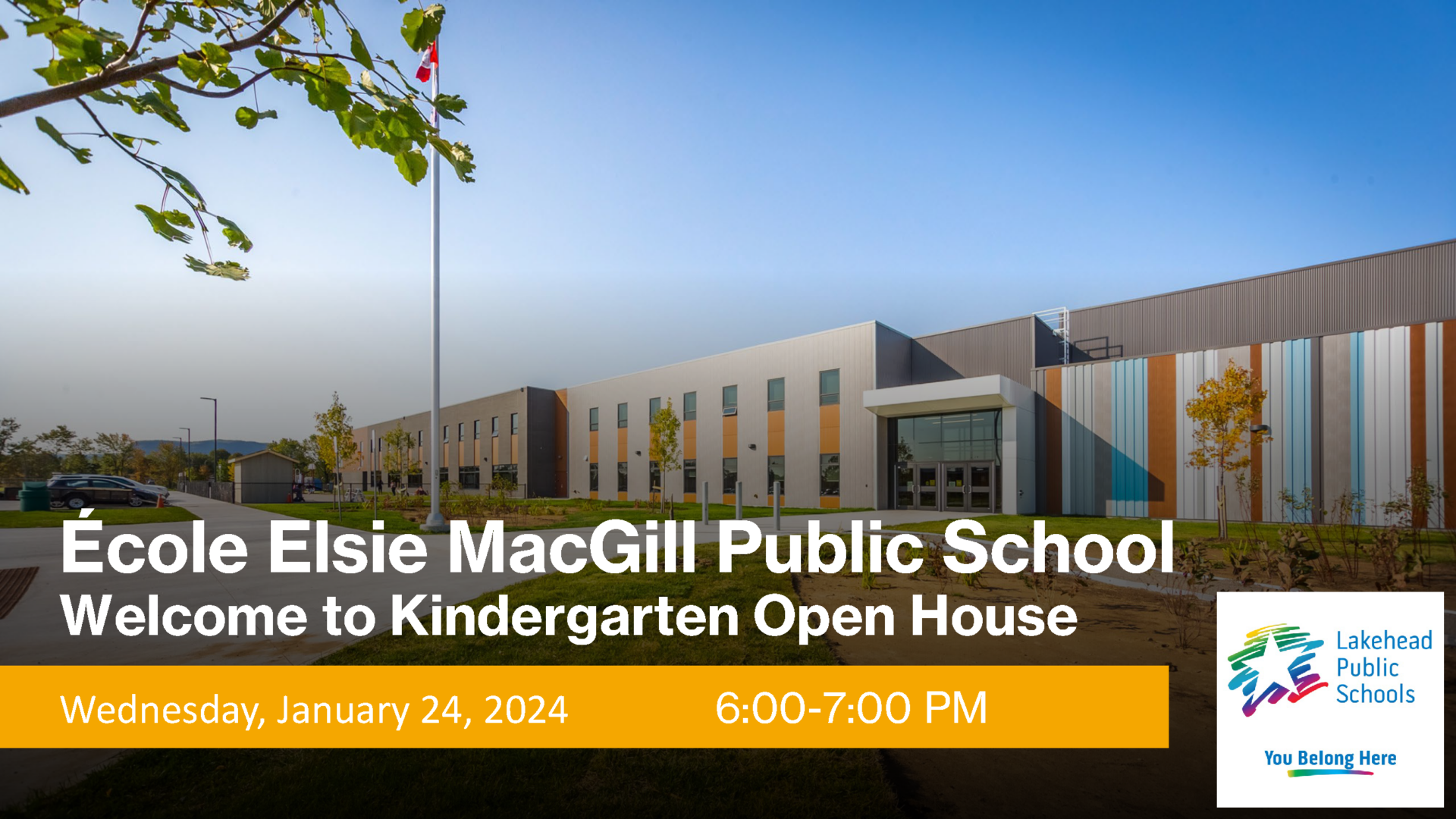 Jan. 24th Kindergarten Open House - École Elsie MacGill Public School